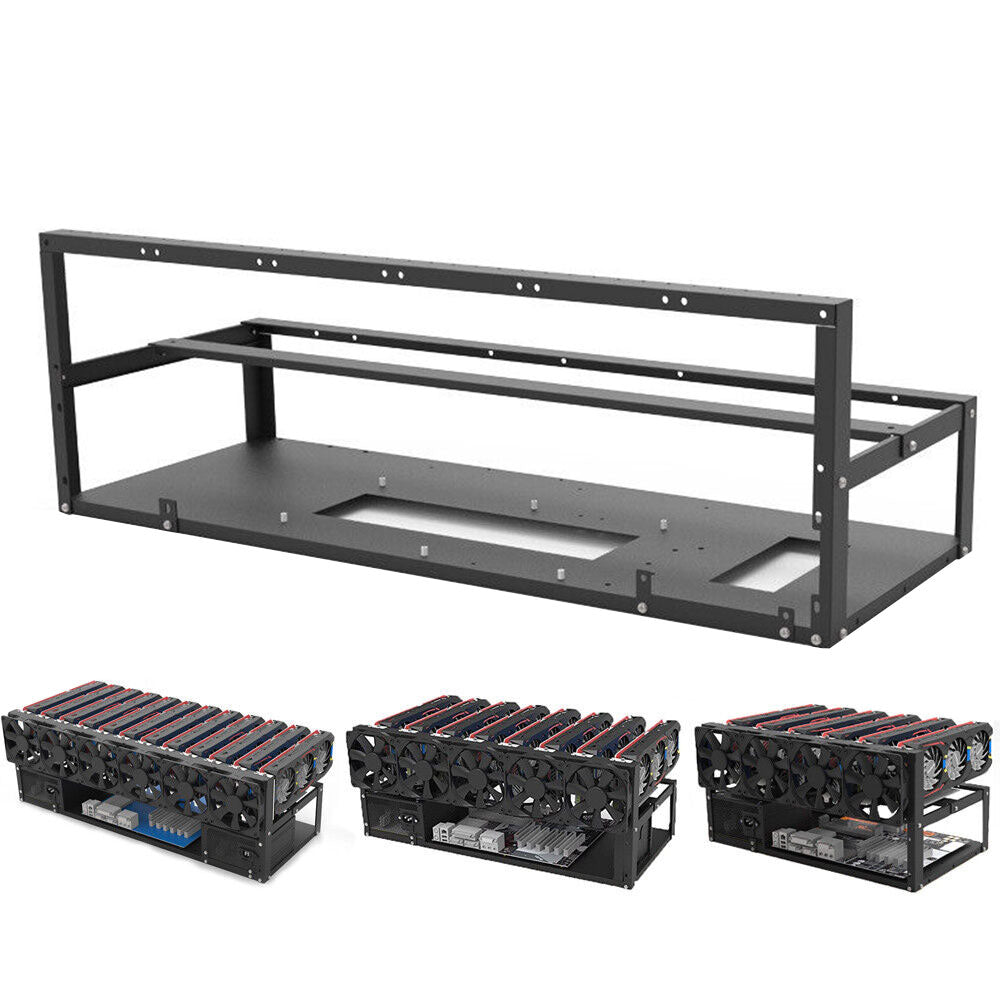 6 8 And 12 Gpu Mining Rig Open Air Steel Miner Rig Case Parts Frame Mega Deal Warehouse