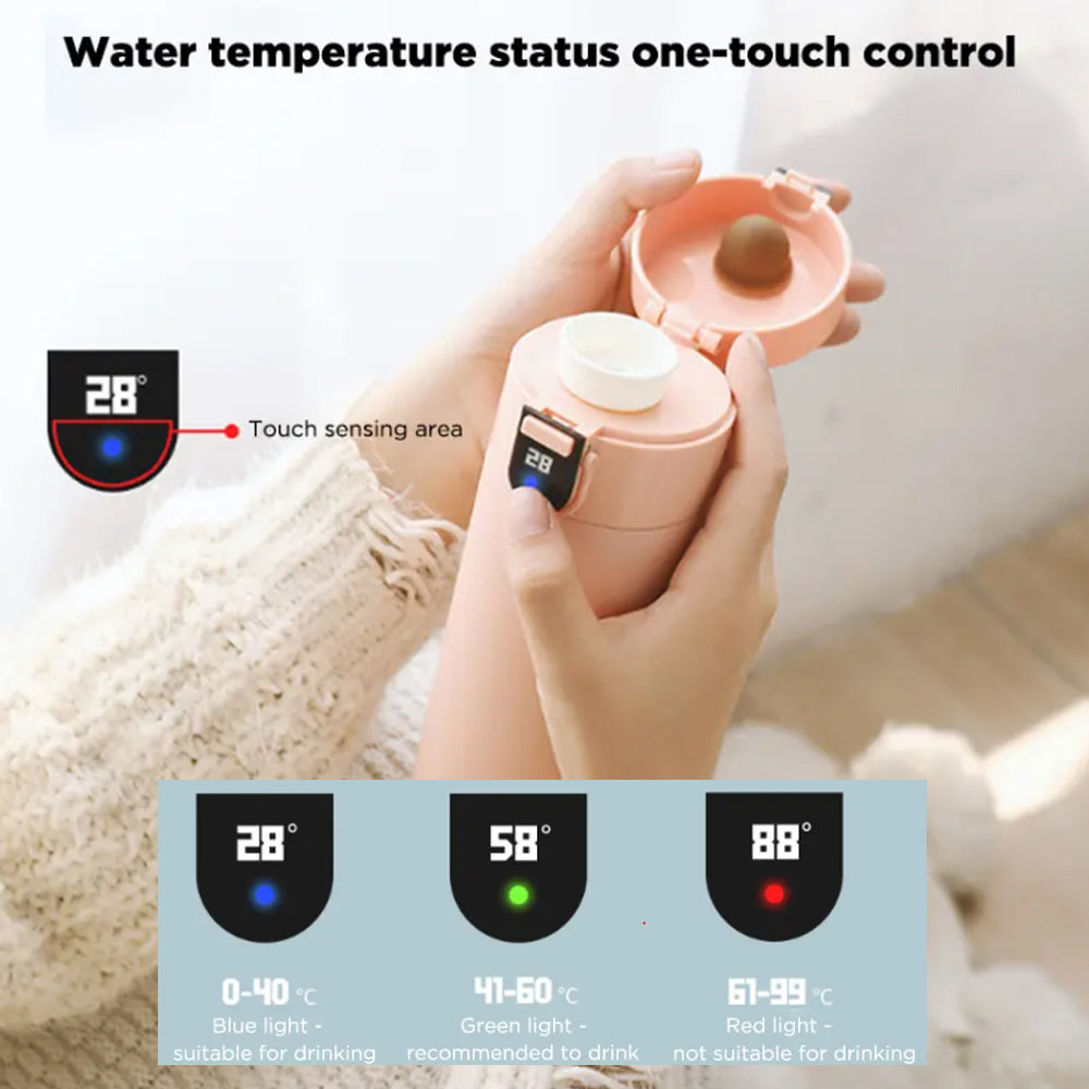 USB Rechargeable Insulated Smart Water Bottle with OLED Display – Mega ...