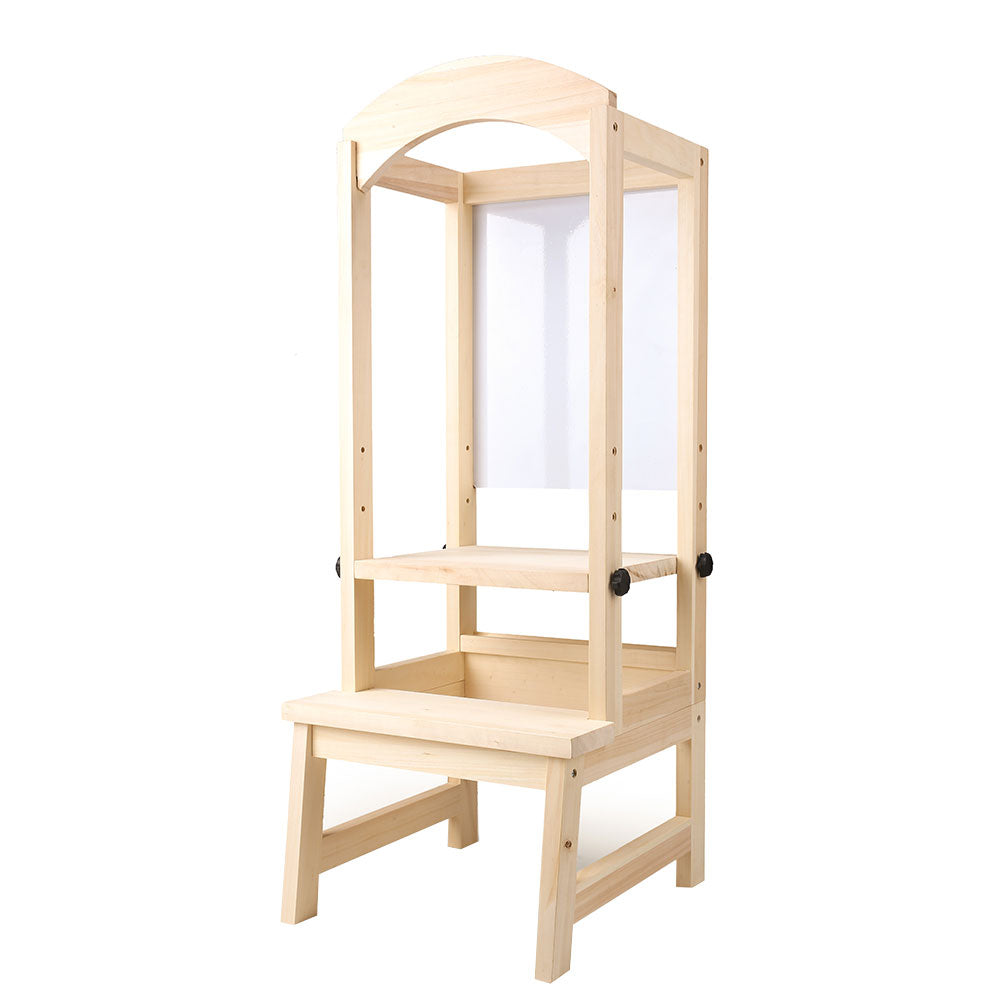 Kids Wooden Step Up Kitchen Helper with Black Drawing Board – Mega Deal ...