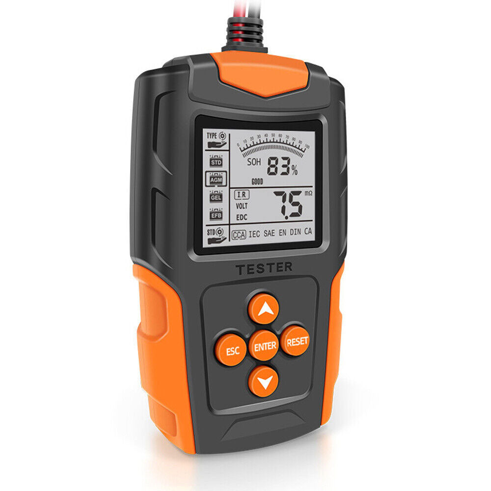 12V and 24V Digital Car Battery Tester Automotive Cranking Charging Te ...